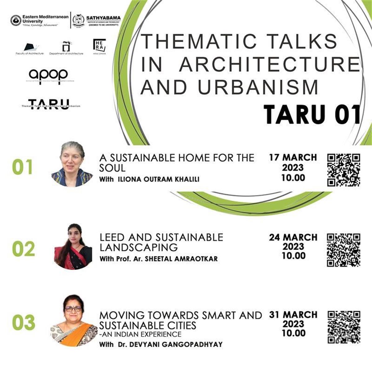 Thematic Talks in Architecture on Urbanism | Announcements | Department of Architecture - EMU